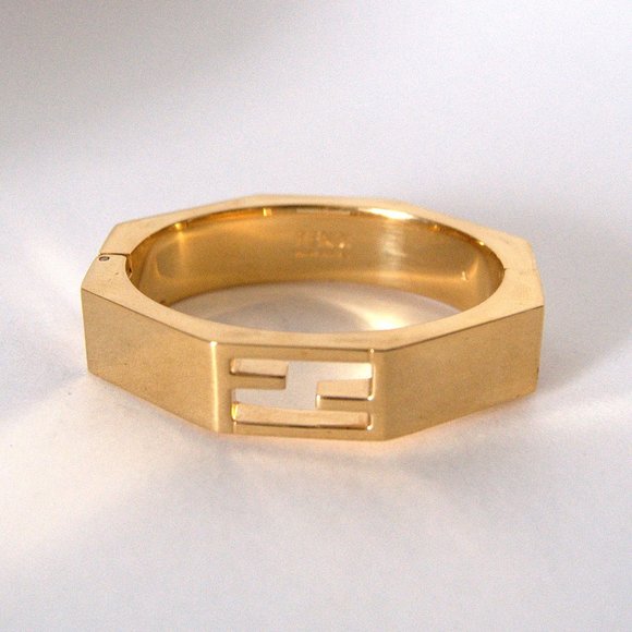 Fendi | Jewelry | Fendi Bracelet Baguette Ff Cuff Mafe In Italy In ...